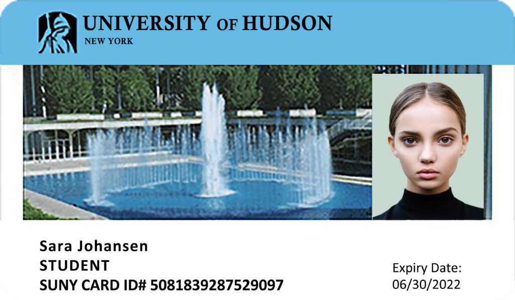 Create University Of Hudson Student ID Cards With Fillable PSD Templates