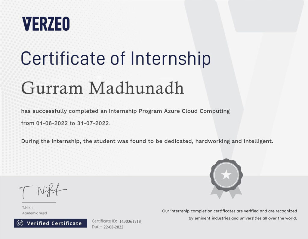 Stand Out With A Customizable VERZEO Internship Certificate PSD Template (version 2)