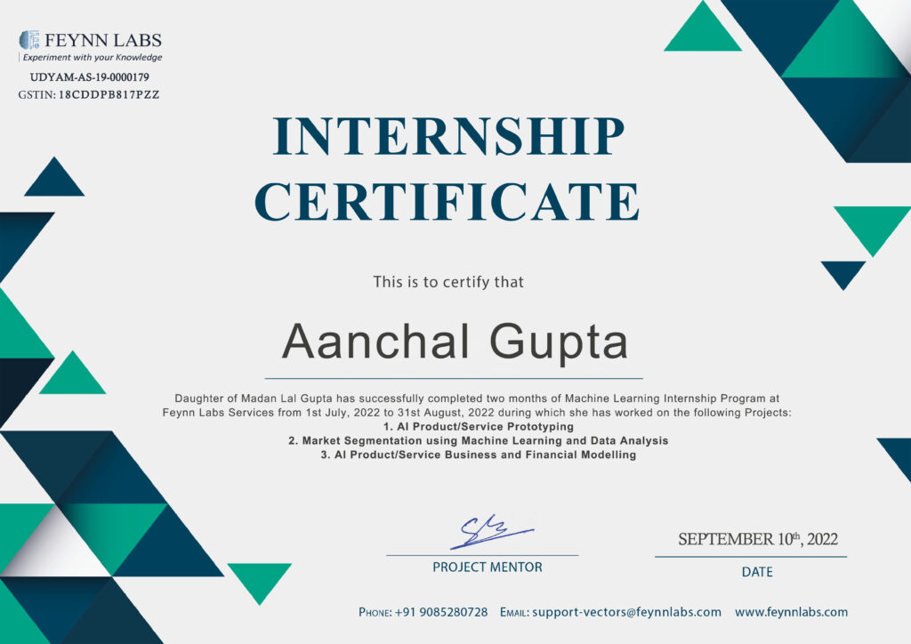 Stand Out With A Customizable Feynn Labs Internship Certificate PSD ...