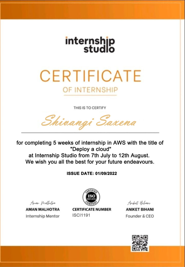 Stand Out With A Customizable Internship Studio Internship Certificate PSD Template