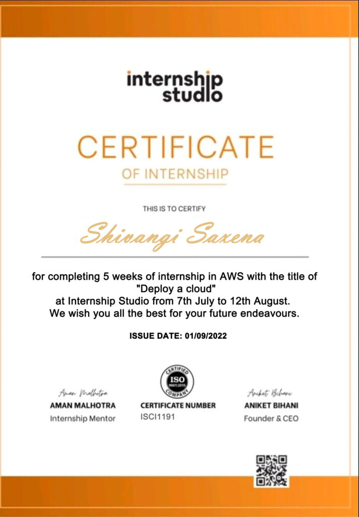 Stand Out With A Customizable Internship Studio Internship Certificate ...
