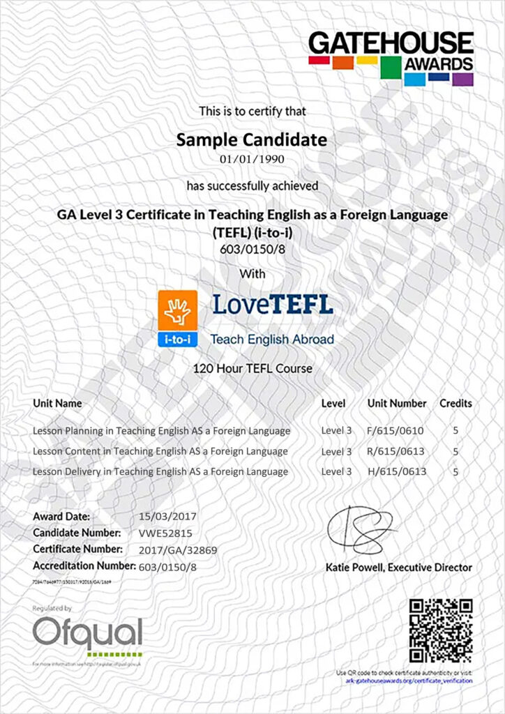 Gate House TEFL Certificate PSD Template