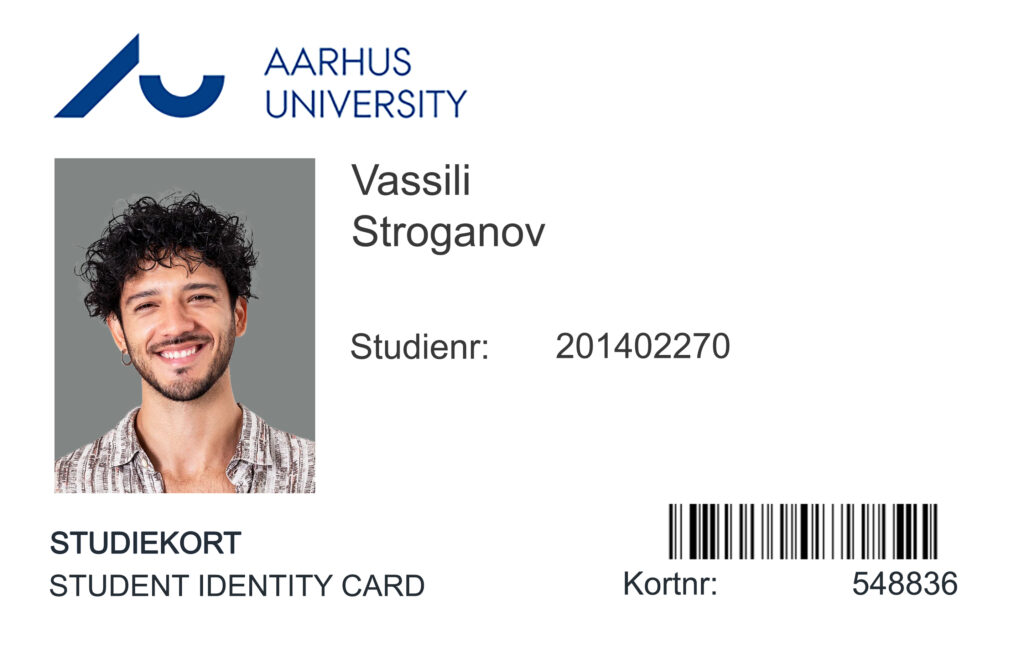 Create Aarhus University Student ID Cards With Fillable PSD Templates