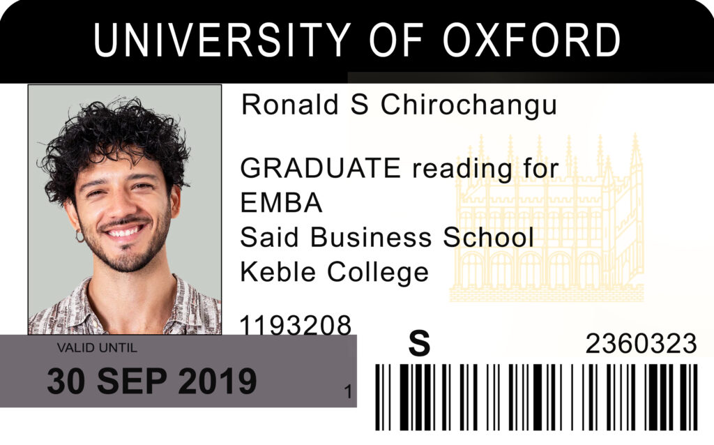 Create University Of Oxford Student ID Cards With Fillable PSD Templates
