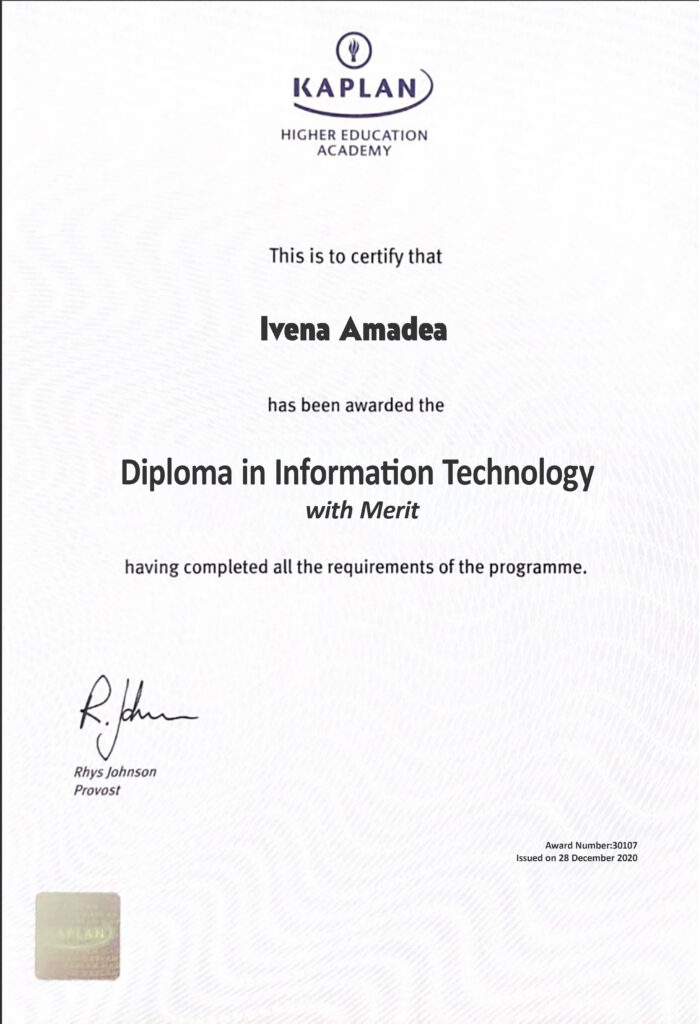 Fake Certificate From Kaplan Higher Education Academy Template