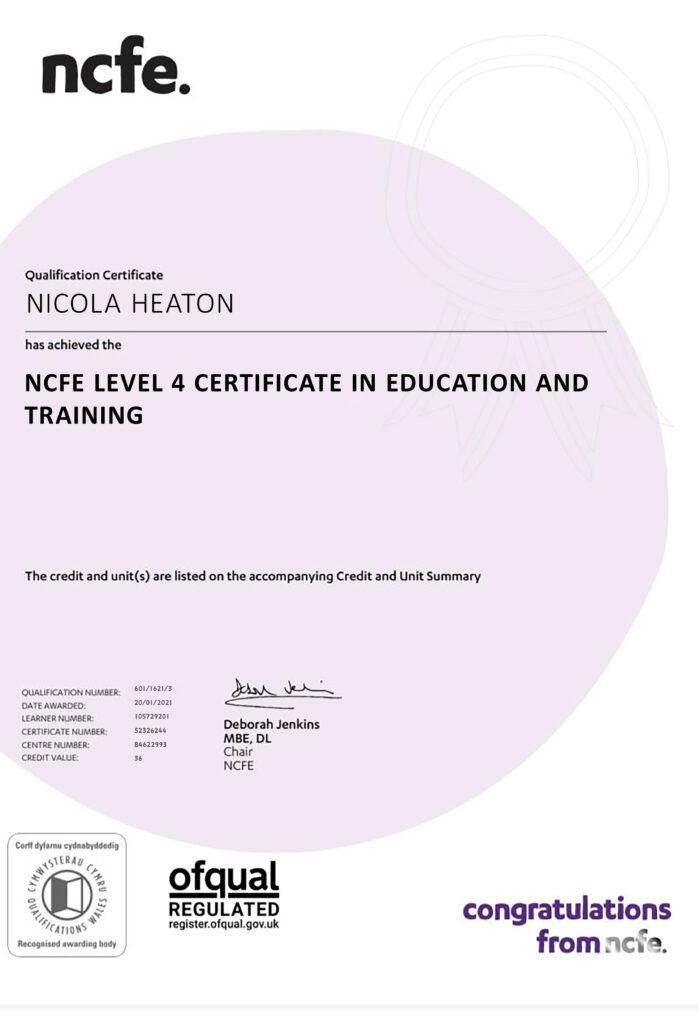 Fake Certificate From NCFE University Template