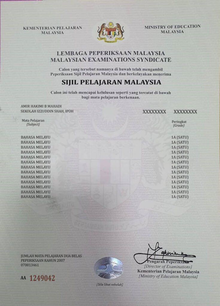 Fake Certificate From SPM University Template