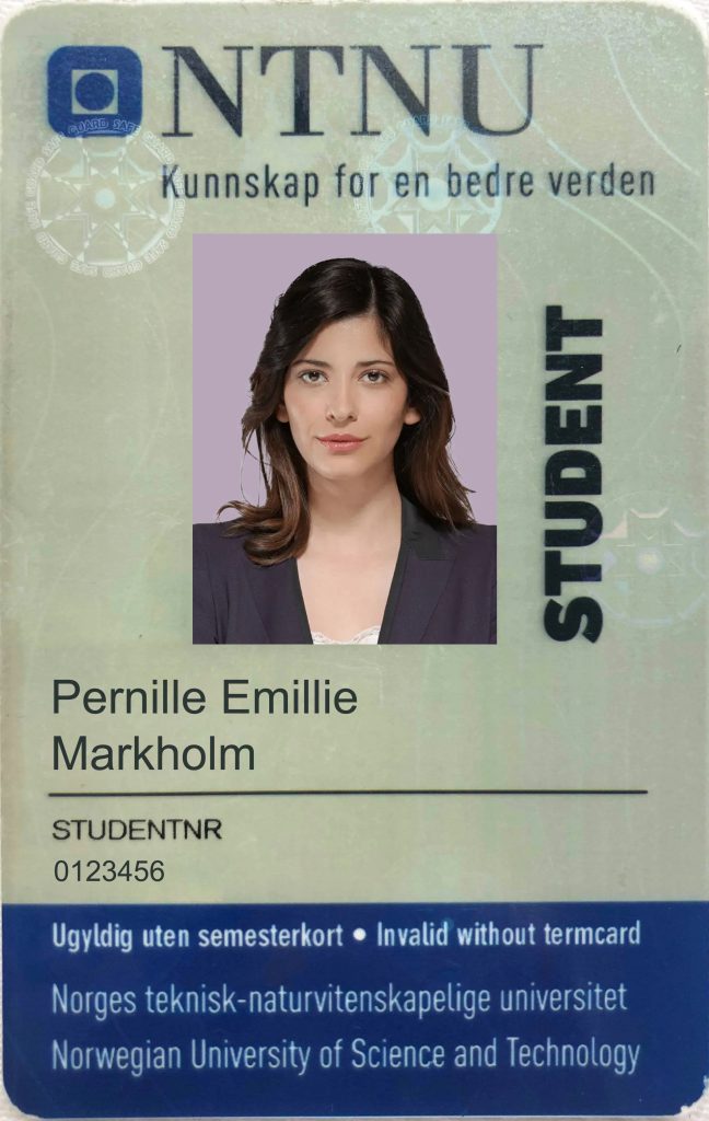 Create Norwegian University Of Science & Technology (NTNU) Student ID ...
